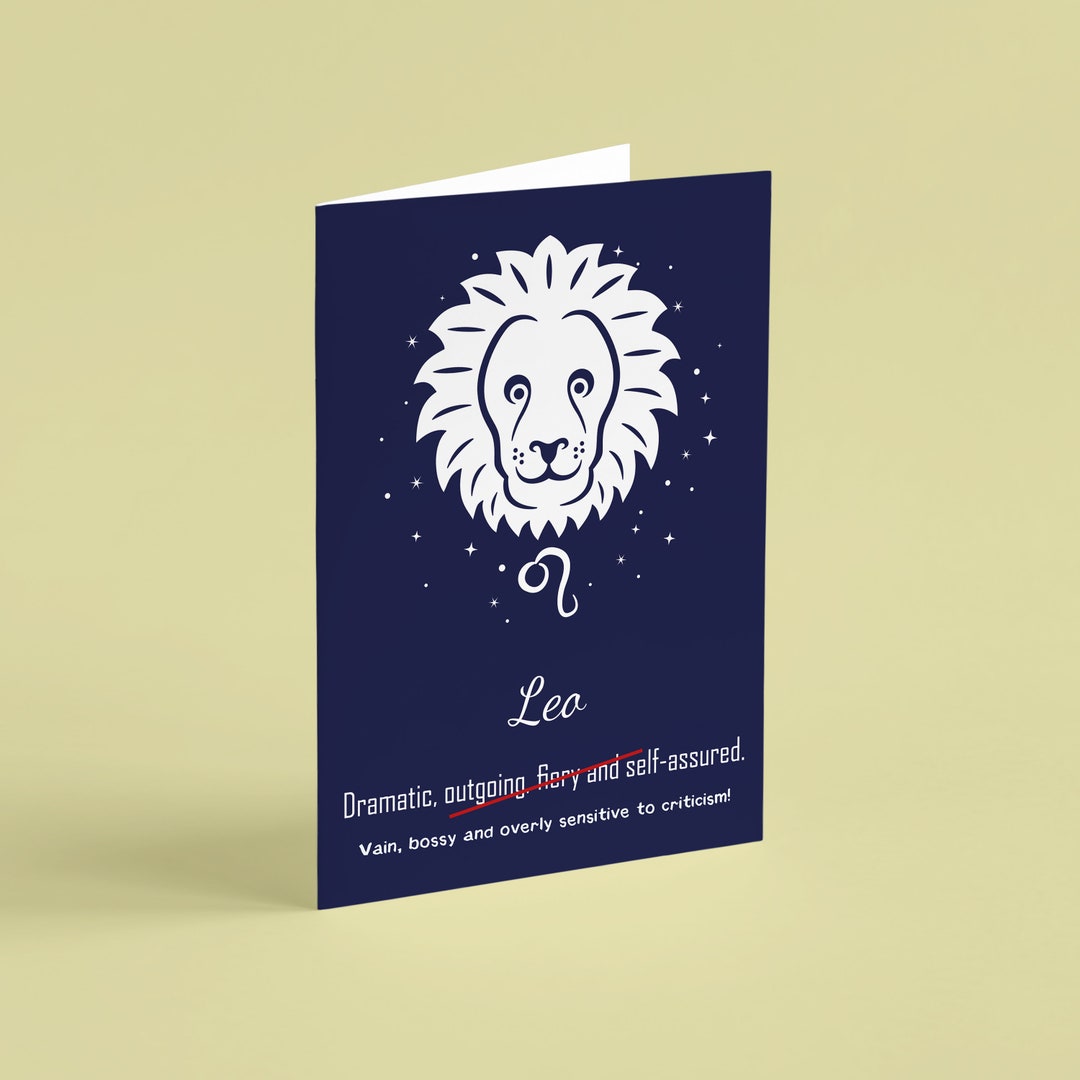 Leo Vain Bossy and Overly Sensitive to Criticism Birthday - Etsy UK