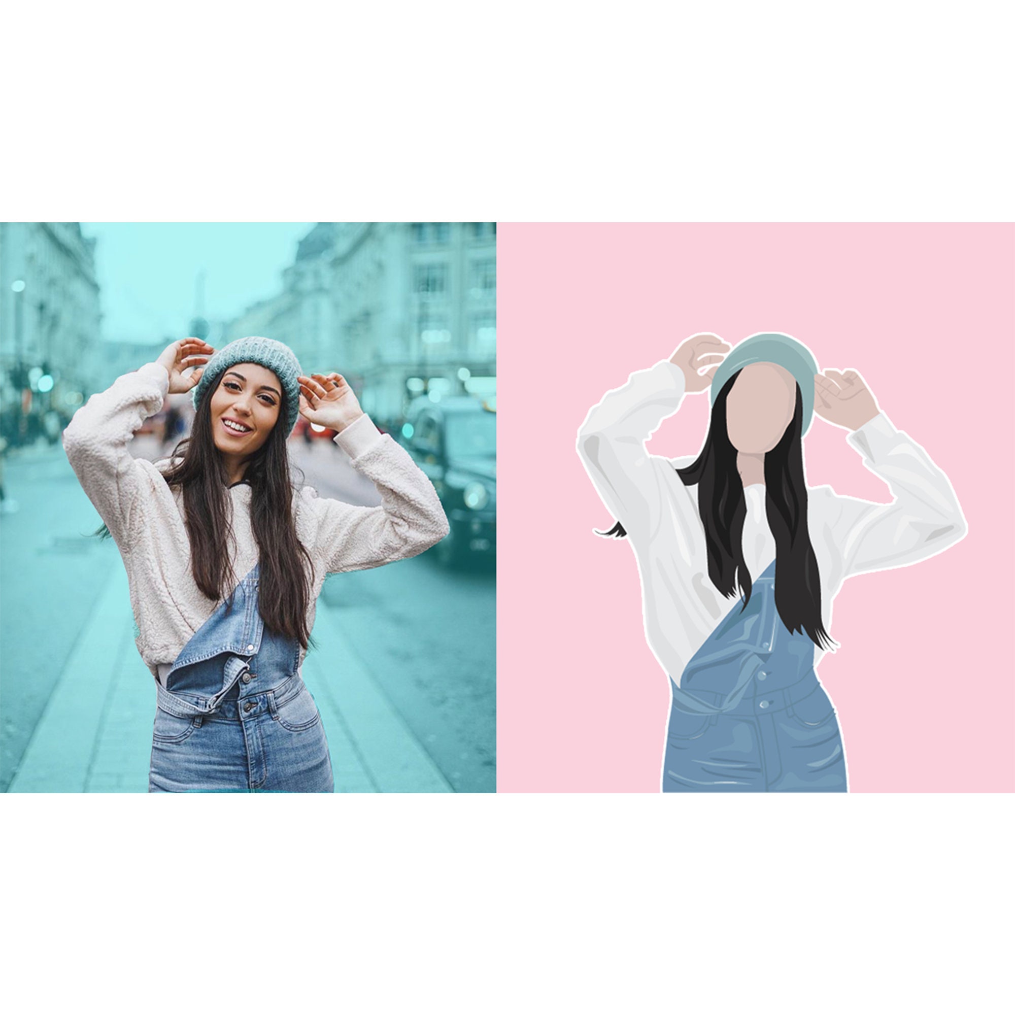 Custom 1 Person Illustration Portrait Custom Digital - Etsy