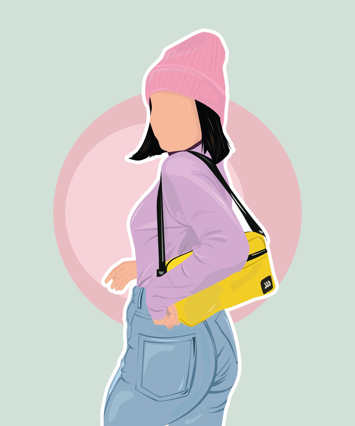 Custom 1 Person Illustration Portrait Custom Illustration Digital ...