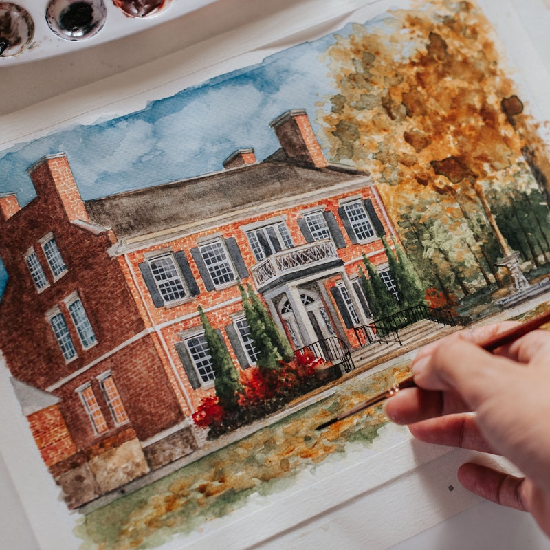 Custom House Portrait - Etsy
