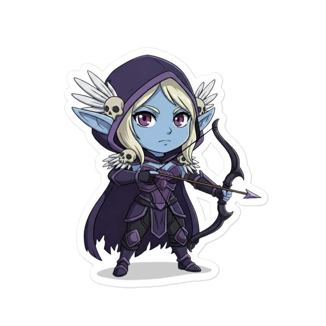 Chibi Archer Elf Vinyl Sticker – Dark RPG Archer | Elf Idol Series - Etsy