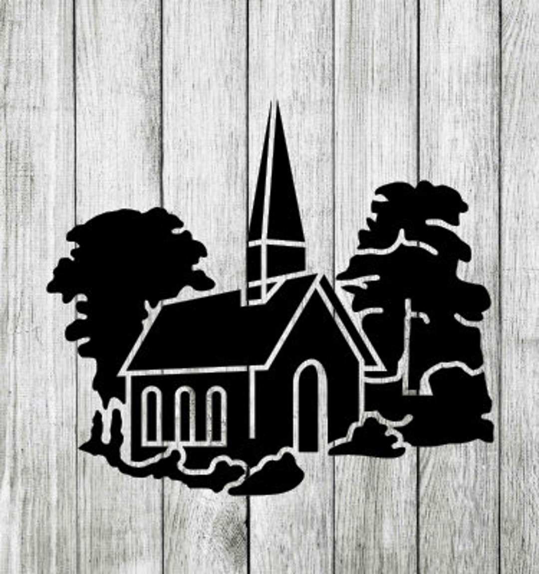 Church, Church Stencil, Religious, Christian, Catholic, Gothic, Kid ...