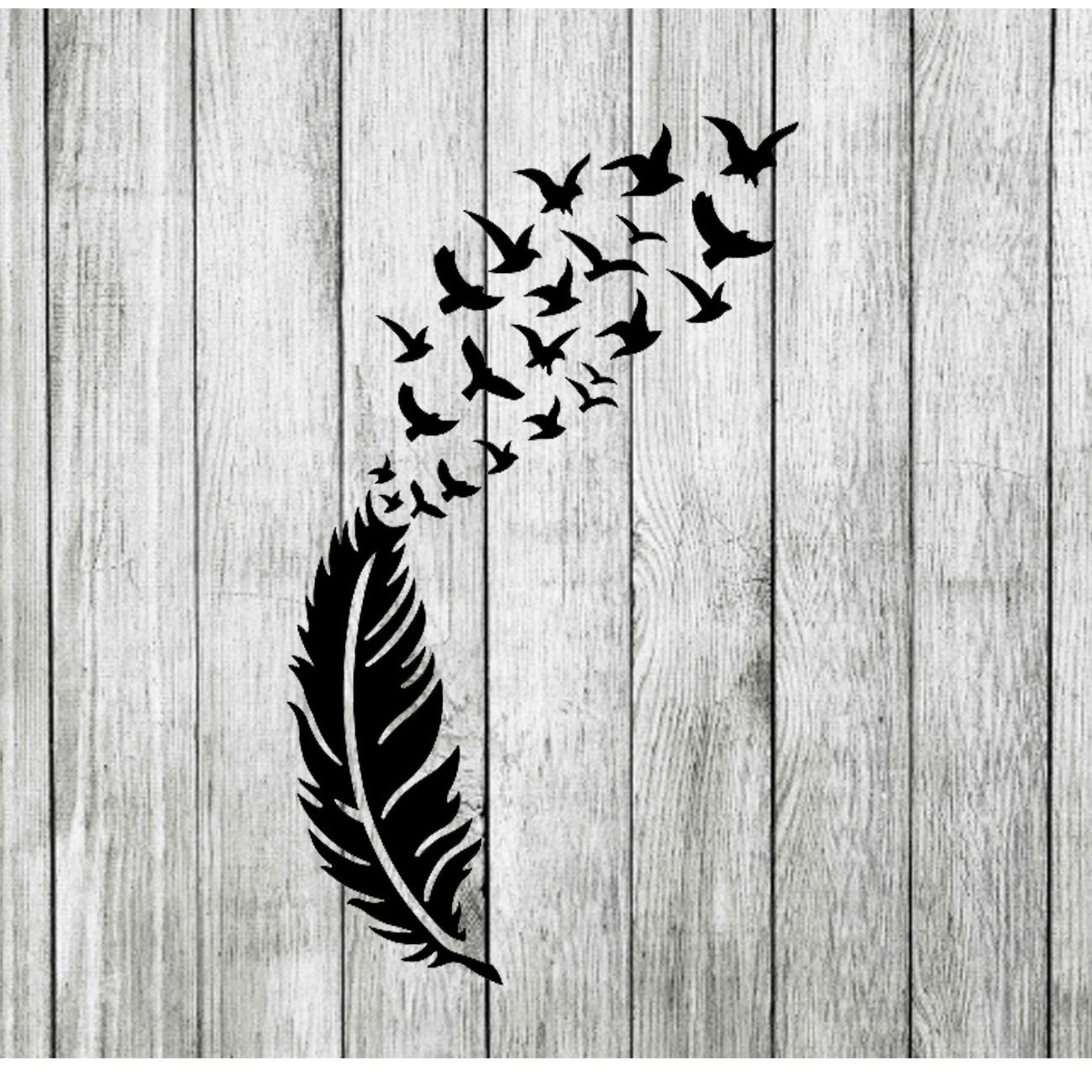 Your Wings Were Ready, Wing Stencil, Feather Stencil , Bird Stencil ...