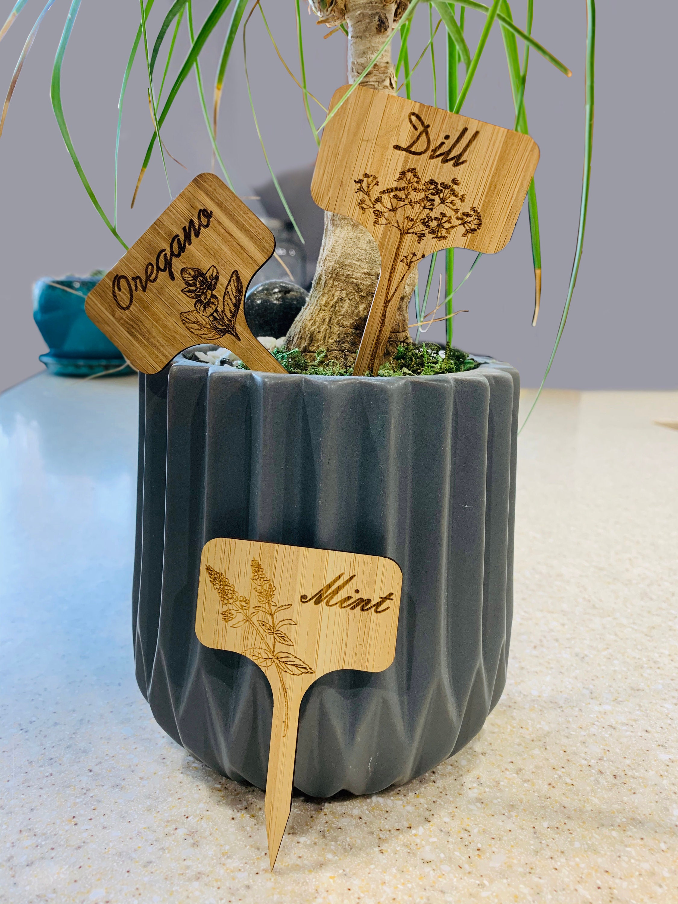 Garden Wooden Tag Custom Engraved, Wood Home, Garden Art, Handmade ...