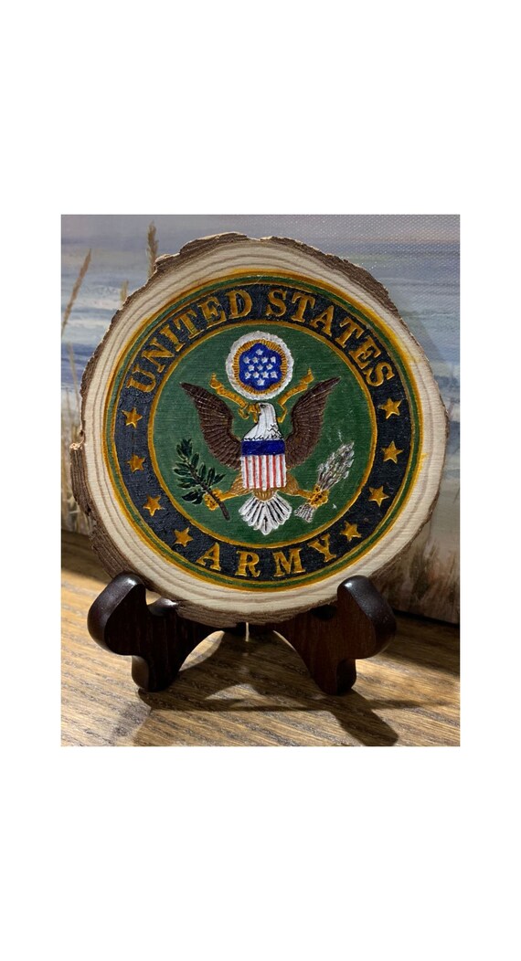 U.S. Army Plaque Memento Display Art | Etsy
