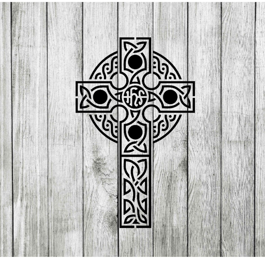 Cross and Floral Stencil, Celtic, Celtic Cross, Cross Stencil, Rose ...