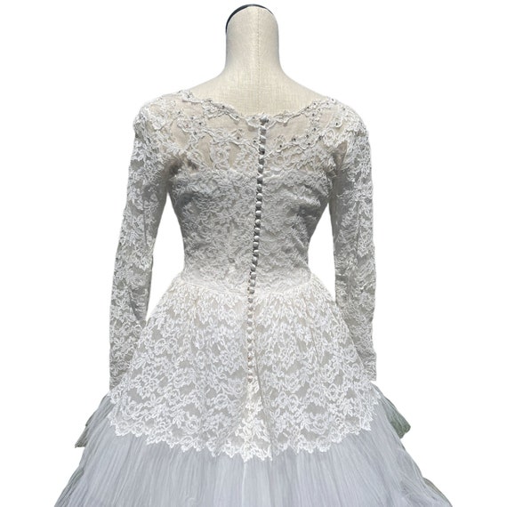 1950s Cupcake Princess Lace and Tulle Wedding Gown Vi… - Gem