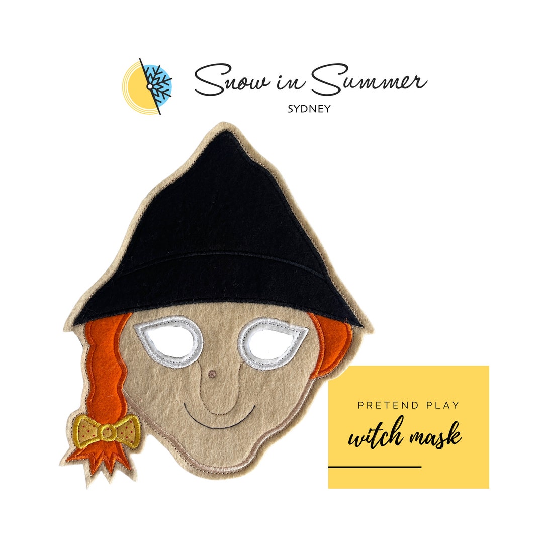 World Book Week Mask Book Week Costume Witch Mask Role Play - Etsy ...