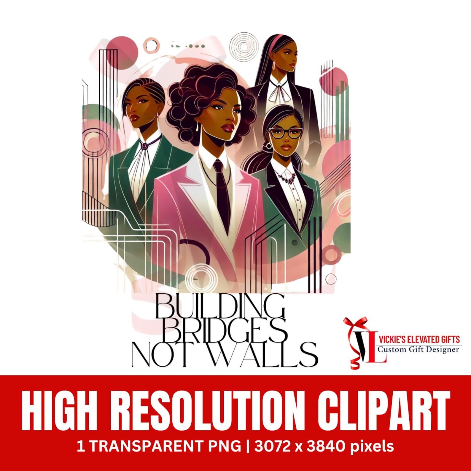 Pinky Pretty™ Sorority Clip Art, Digital Download for Divine Sisterhood ...