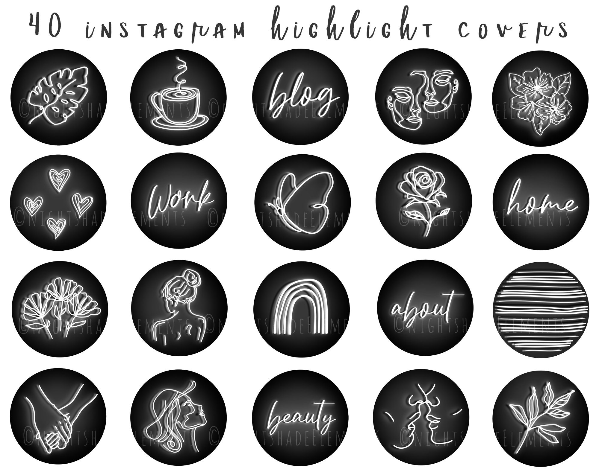 Instagram Icons Black And White