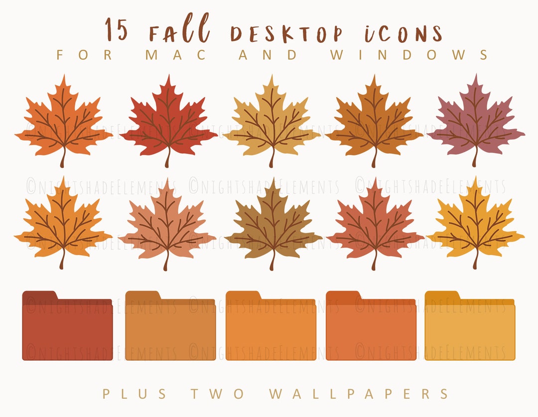 Fall Desktop Icons Fall Desktop Folder Icons Mac Folder Icons Windows ...