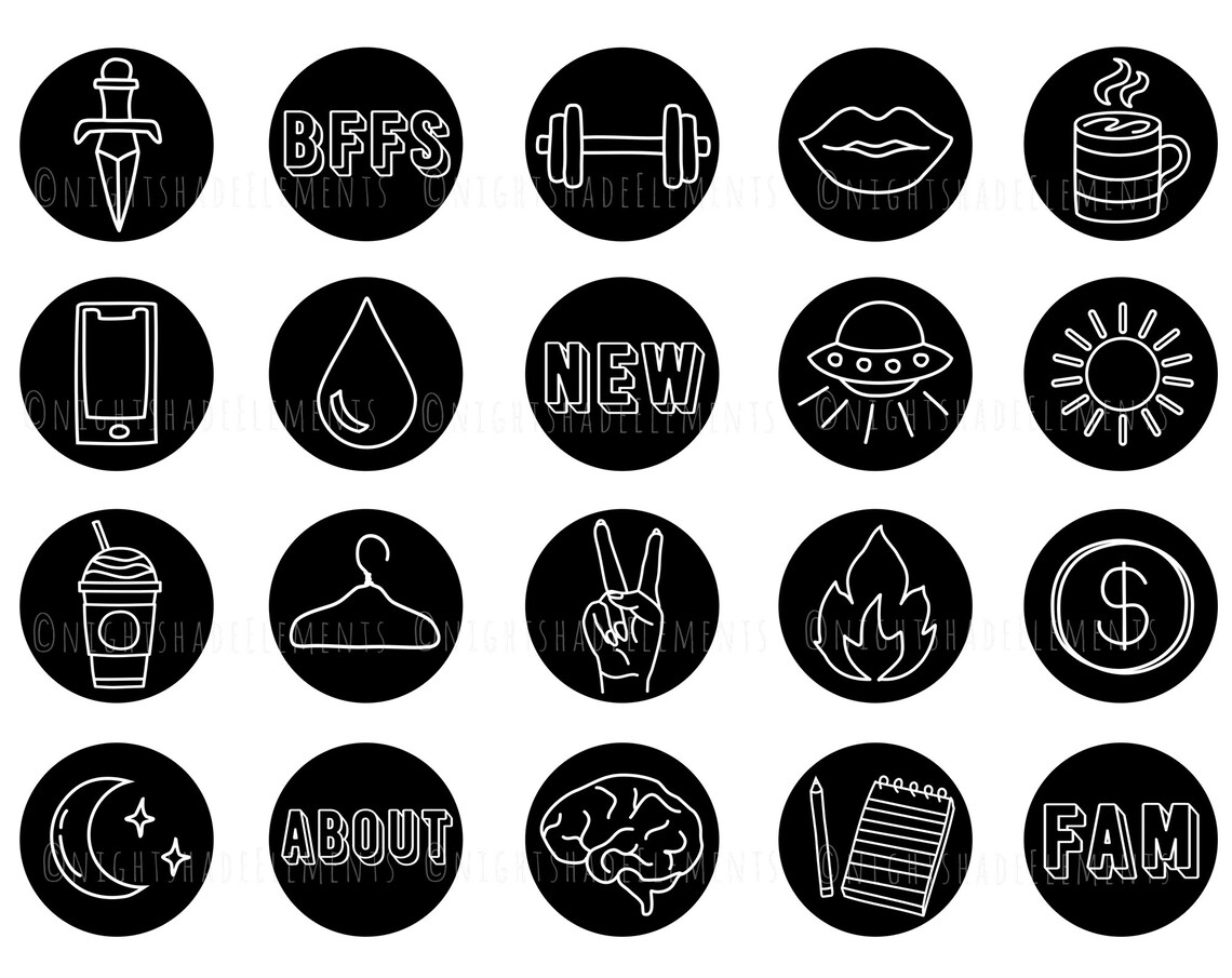 40 Line Art Instagram Highlight Cover Icons Streamer Highlight | Etsy