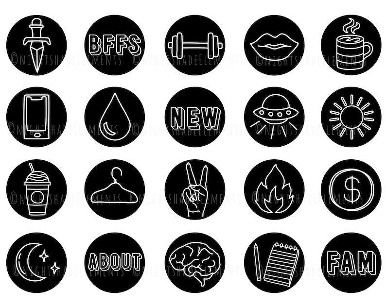40 Line Art Instagram Highlight Cover Icons Streamer Highlight | Etsy