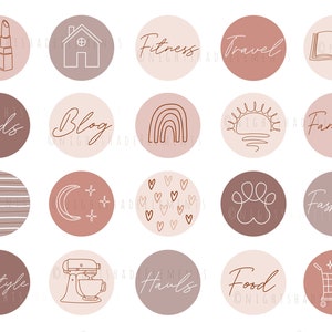 40 Single Line Art Instagram Highlight Icons Boho Highlight Covers ...