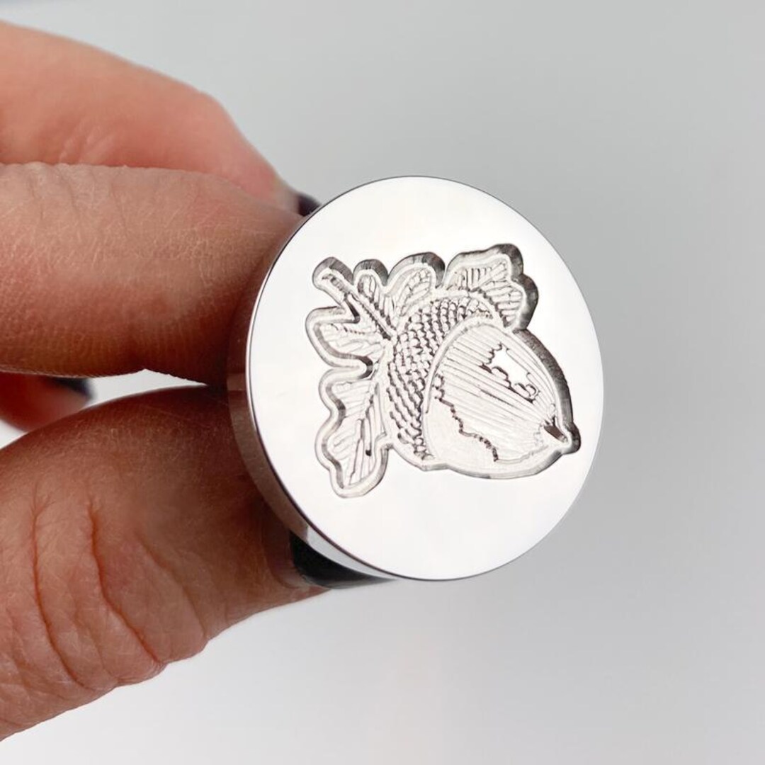Acorn 1 Linocut Design Wax Seal Stamp | Sealing Wax Stamp | Wax Stamp ...