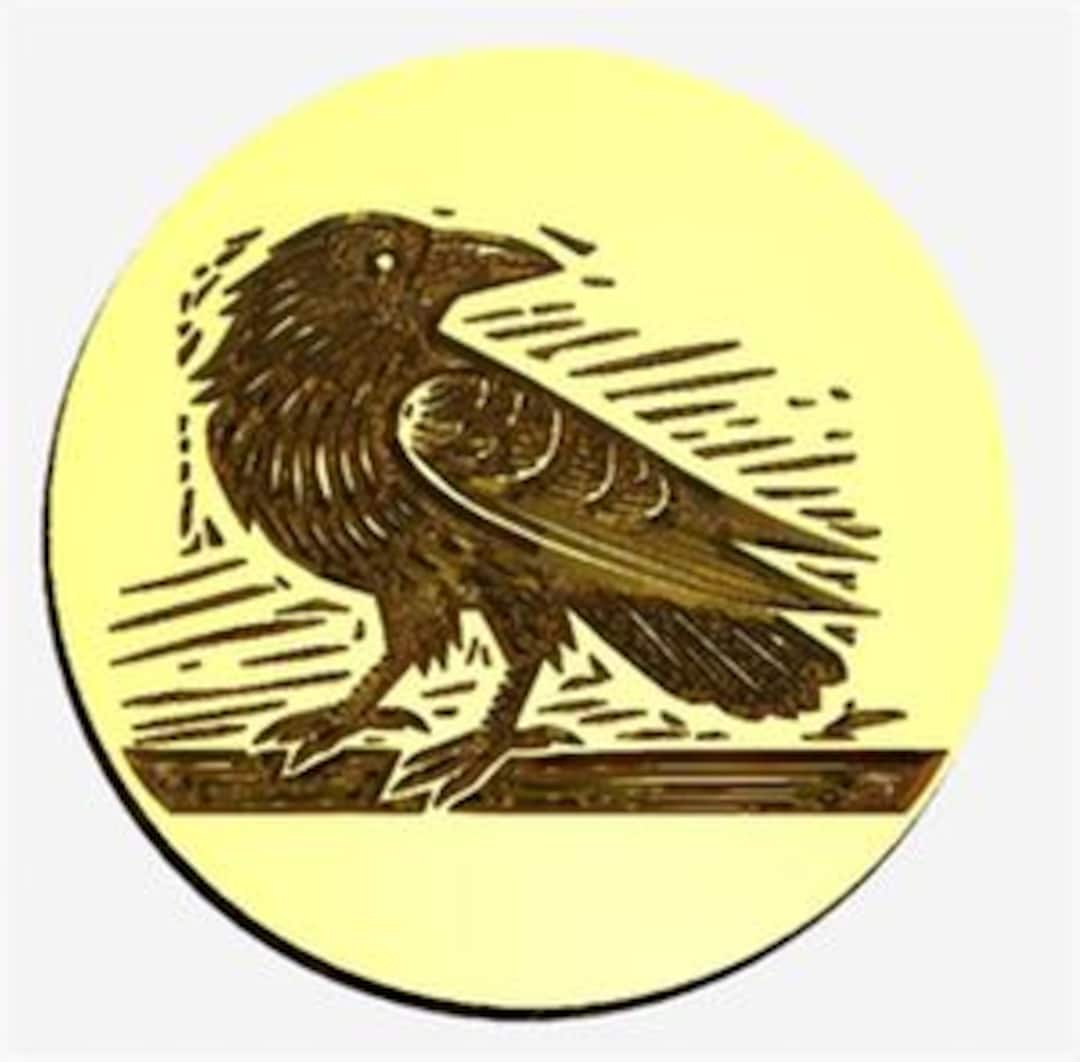Raven 3 Linocut Design Wax Seal Stamp | Sealing Wax Stamp | Wax Stamp ...