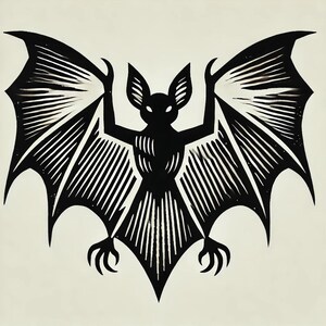 Bat Linocut Design Wax Seal Stamp | Sealing Wax Stamp | Wax Stamp ...