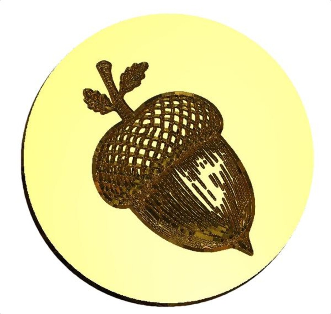 Acorn 2 Linocut Design Wax Seal Stamp | Sealing Wax Stamp | Wax Stamp ...