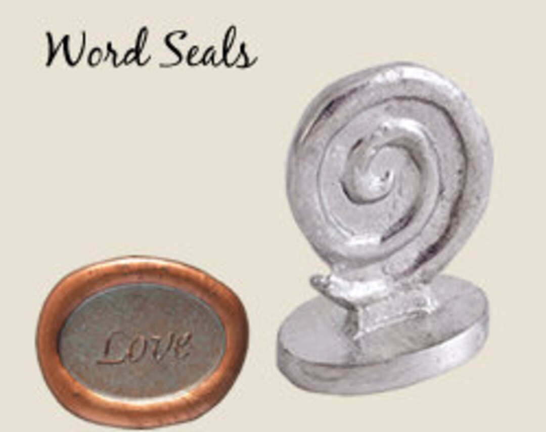 Oval Worded Wax Seal Stamp Handcrafted Pewter With Nickel - Etsy