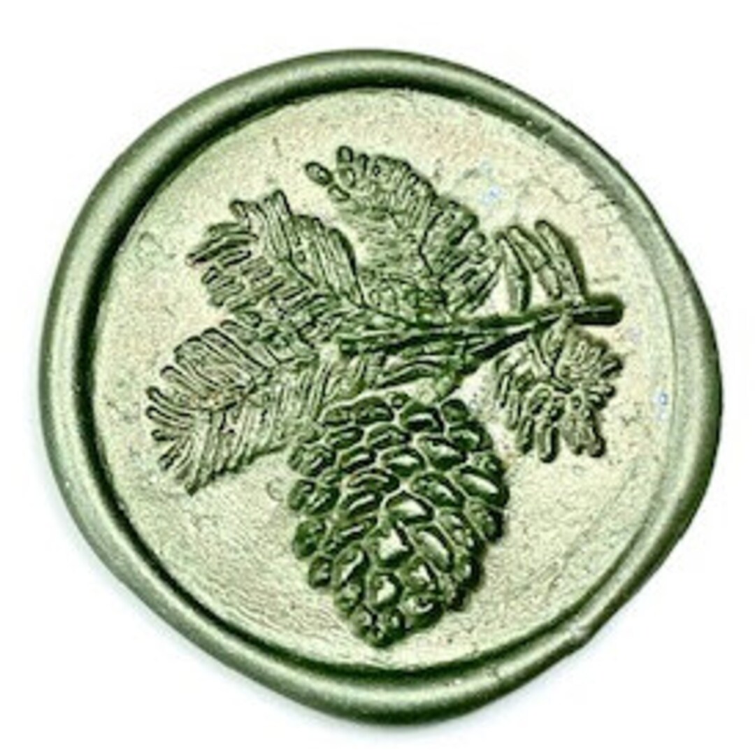 Pine Bough With Cone Wax Seal Stamp | Sealing Wax Stamp | Wax Stamp ...
