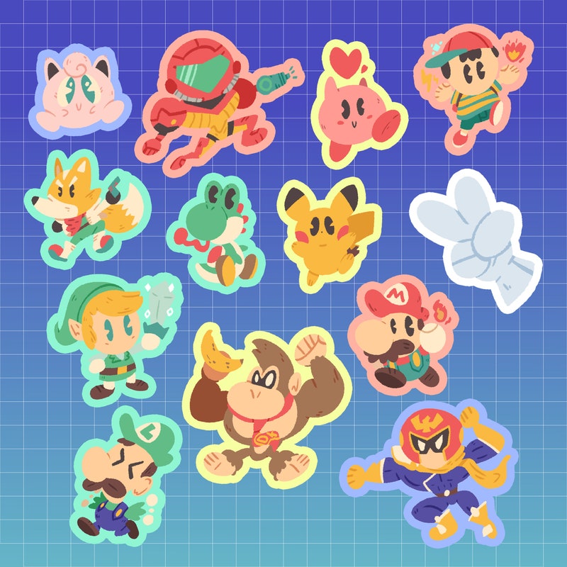 Nintendo Stickers - Etsy