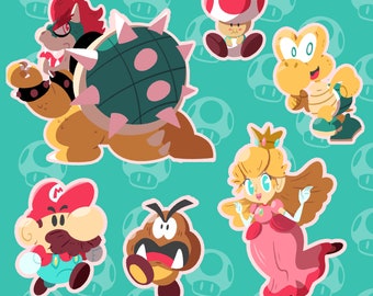 Princess Peach Bowser Sticker - Etsy