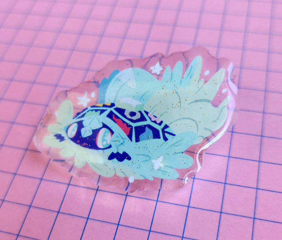 Terapagos Glitter Pin Cute Pin, Indigo Disk, Pokemon Acrylic Pin ...