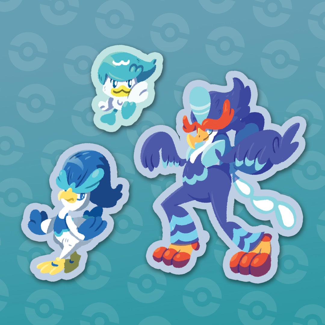 Quaxly Line Sticker Pack 3 Pack Pokemon Stickers - Etsy