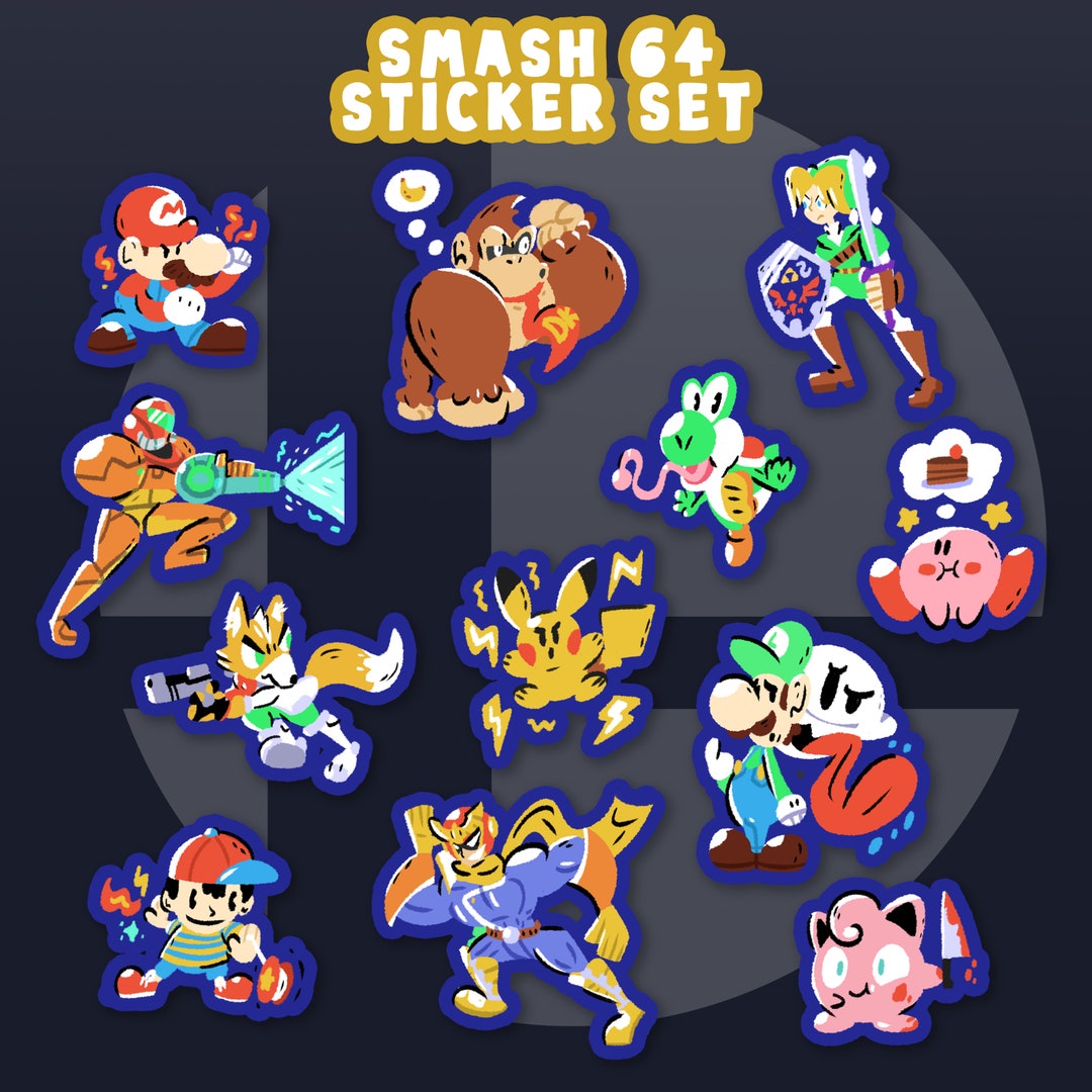 Smash 64 Stickers Nintendo Stickers Great Gift High Quality N64 Video ...