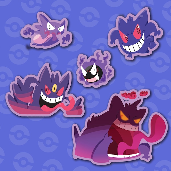 Gengar Sticker Pack - Etsy