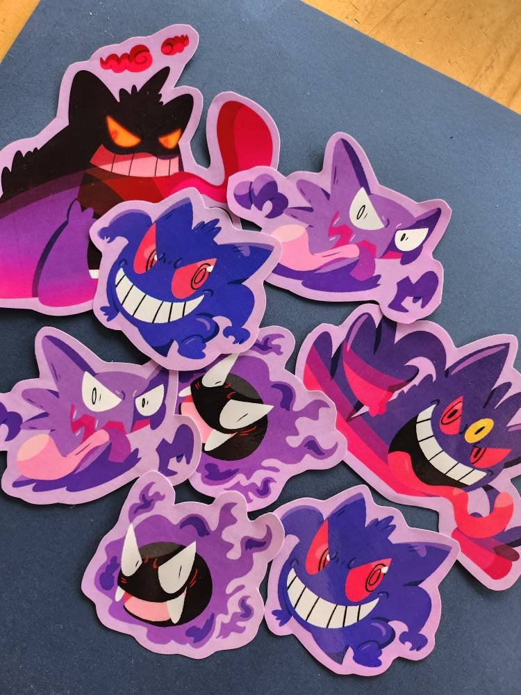 Gengar Line Sticker Pack Pokemon Sticker High Quality - Etsy