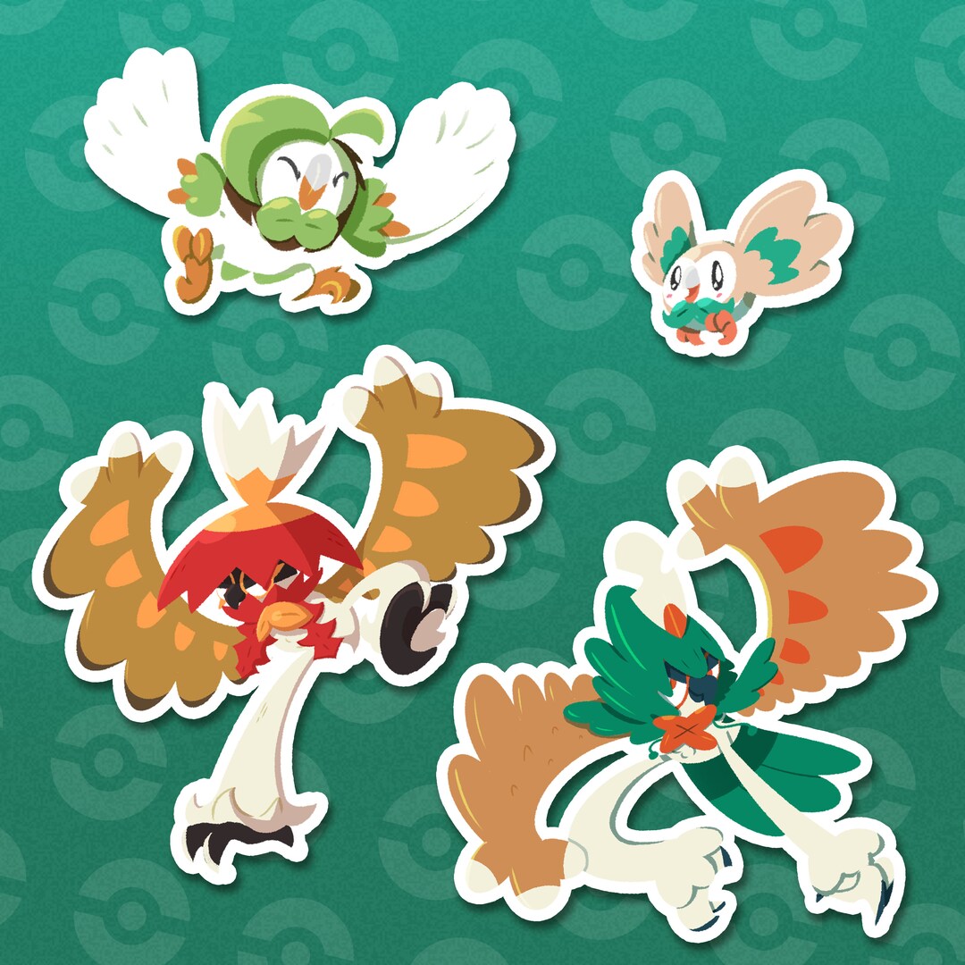 Rowlet Line Sticker Pack 4 Pack Pokemon Stickers Cute - Etsy