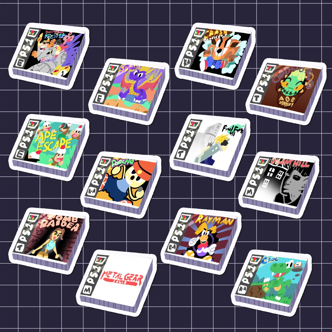 PS1 Game Stickers Video Game Sticker Great Gift High Quality Spyro ...