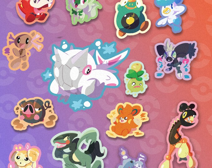 Pokemon Scarlet and Violet Sticker Mega Pack 14 Pack Pokemon Sticker ...