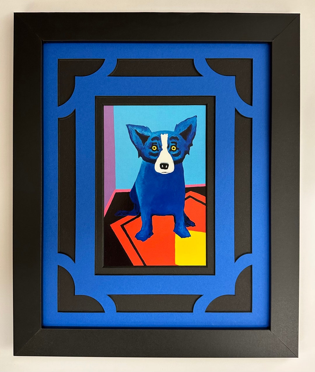 George Rodrigue's Blue Dog “ My Cubist Corner “ Postcard Professionally ...
