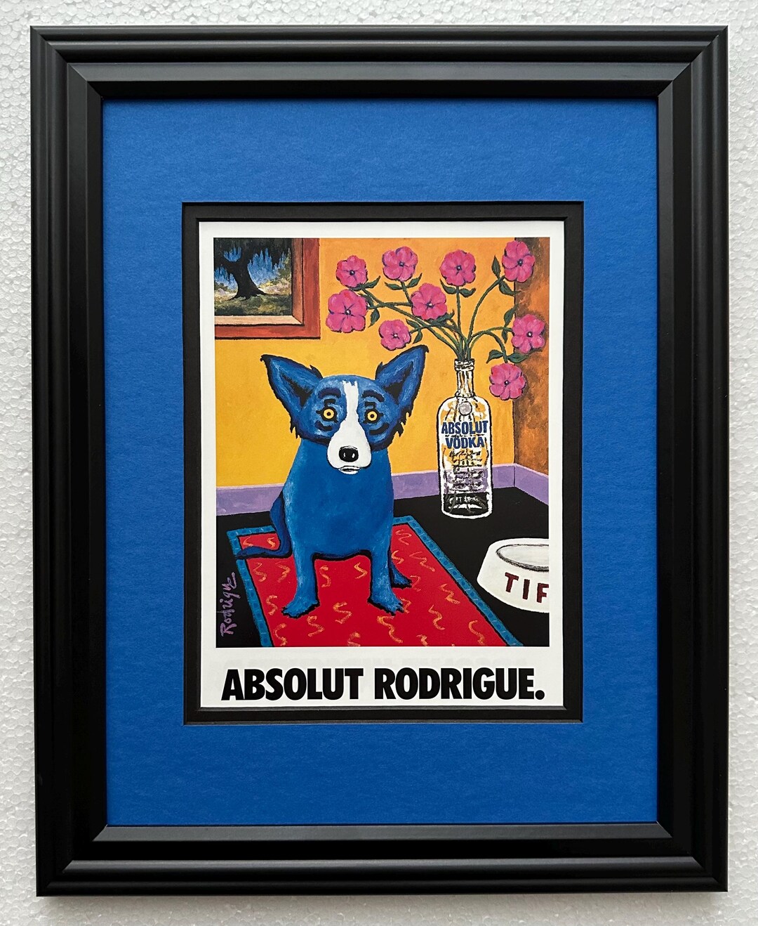 George Rodrigue's Blue Dog " Absolut Rodrigue " Professionally Framed ...