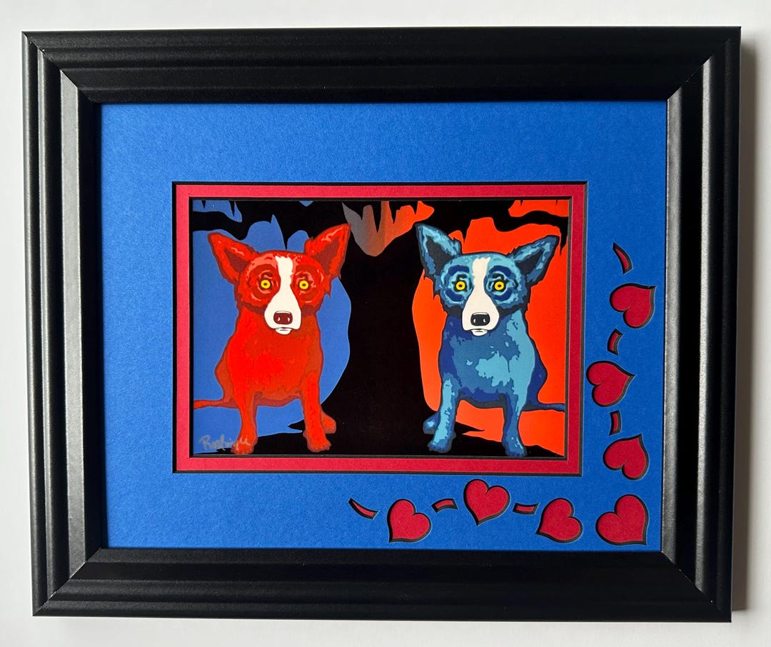 George Rodrigue's Blue Dog “ Be My Valentine “ Postcard Size ...