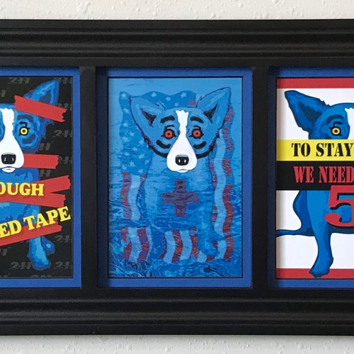 George Rodrigue BLUE DOG Saints Promotional Postcard Matted - Etsy