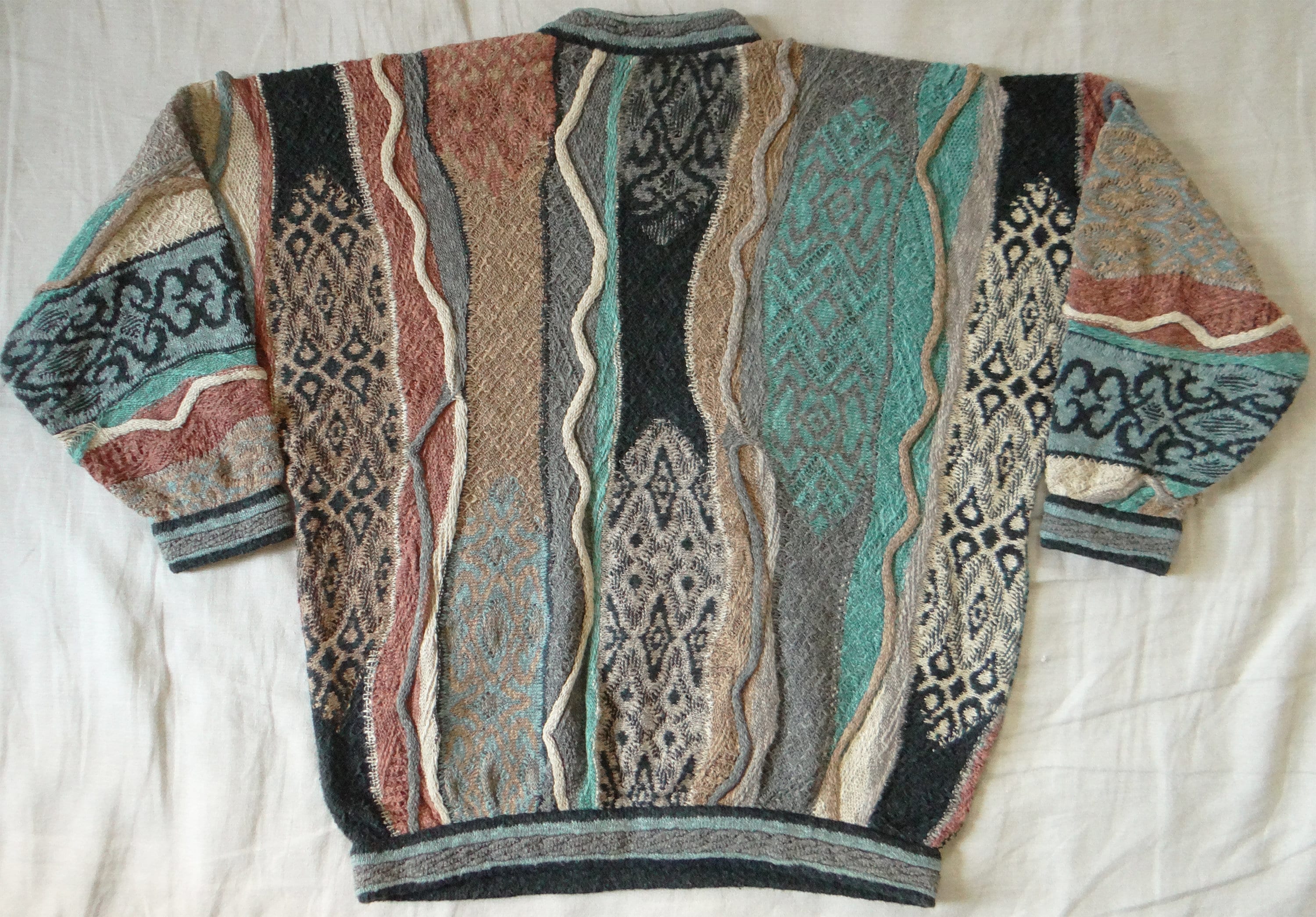 Coogi Classic Rococo Vaporwave Pattern Multicolor Sweater Knit - Etsy