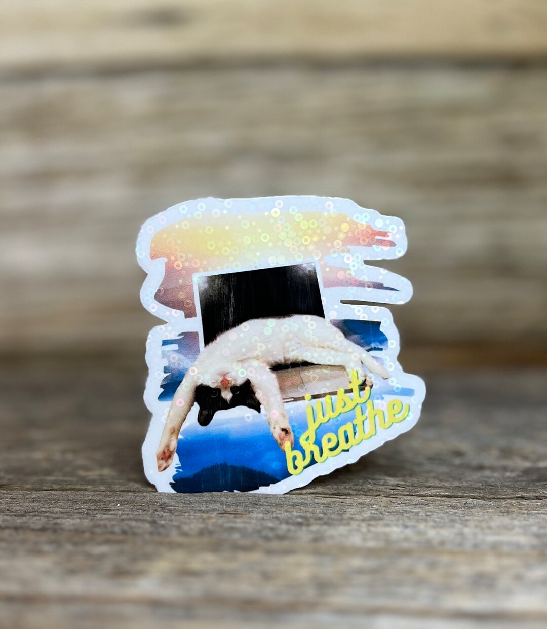 Vet Tech/receptionist Sticker Waterproof Holographic Just Breathe - Etsy