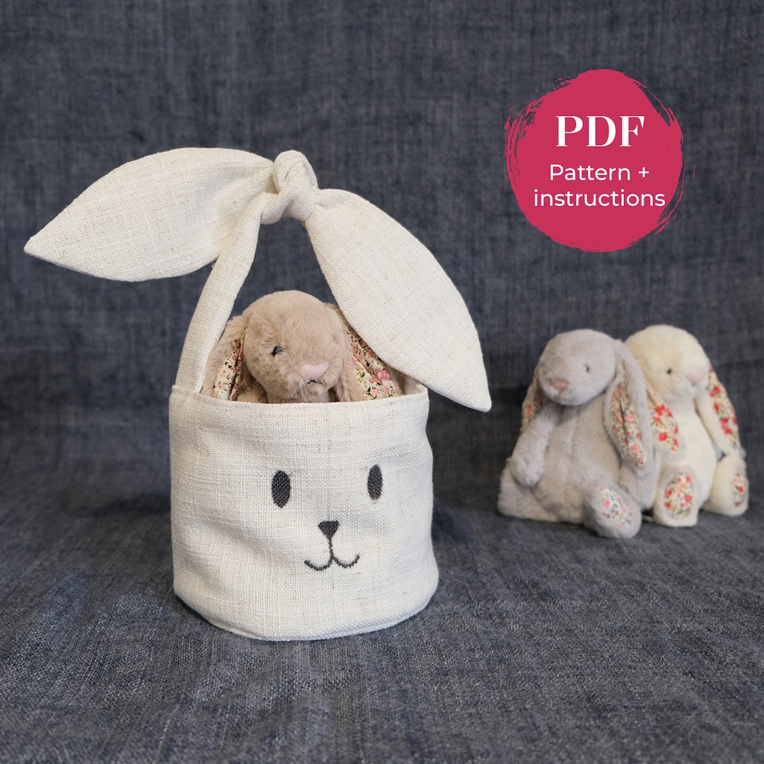 Easter Bunny Basket Pdf Sewing Pattern - Etsy