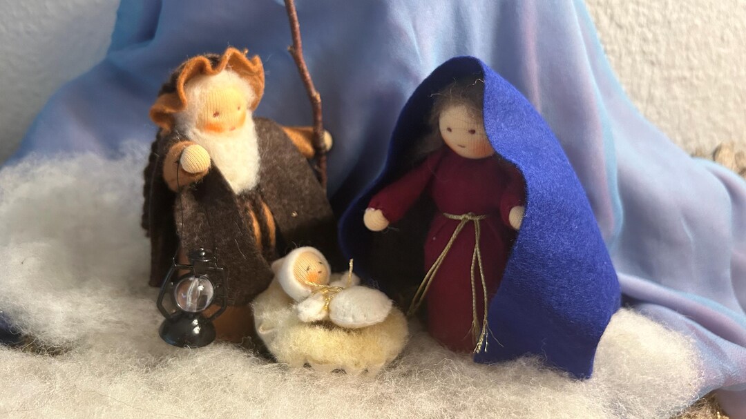 Joseph, Mary and Christ Child - Nativity Figures 9 Cm - for the ...