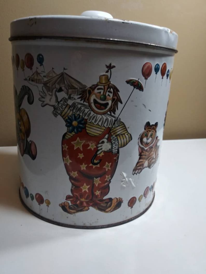 JL Clark Vintage Circus Storage Tin 1940s Circus Decor | Etsy
