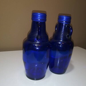 2 Vintage Blue Luna Cobalt Blue soda bottles 7 | Etsy