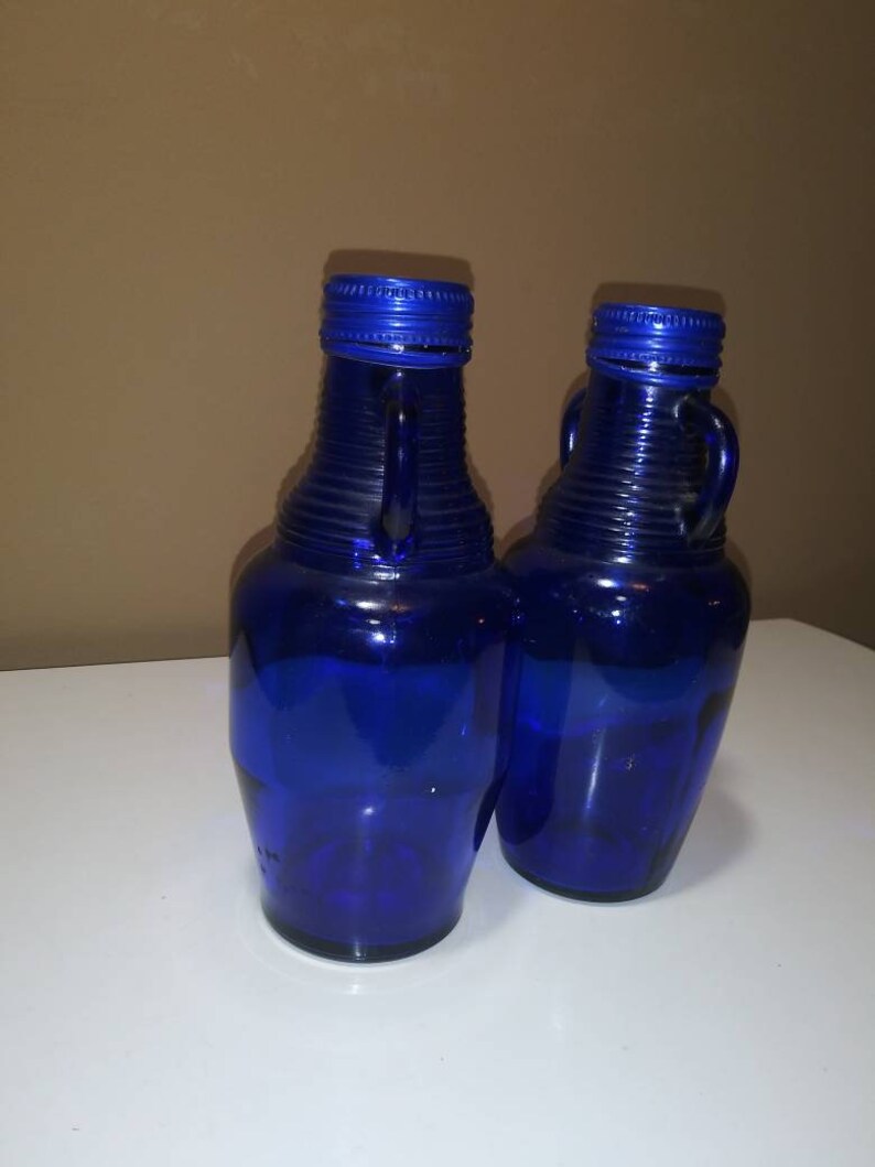 2 Vintage Blue Luna Cobalt Blue soda bottles 7 | Etsy