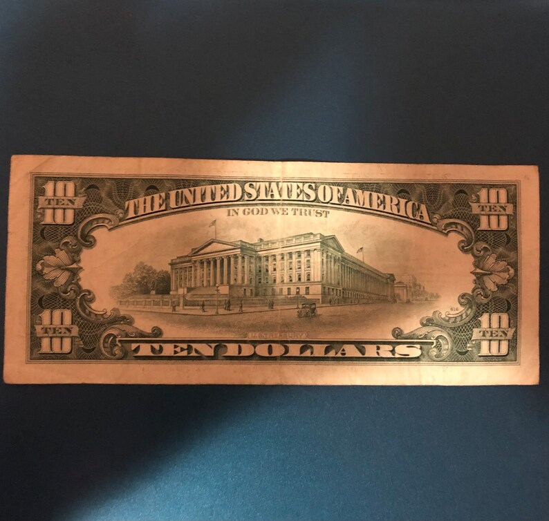 Vintage Ten Dollar Bill 1995 - Etsy