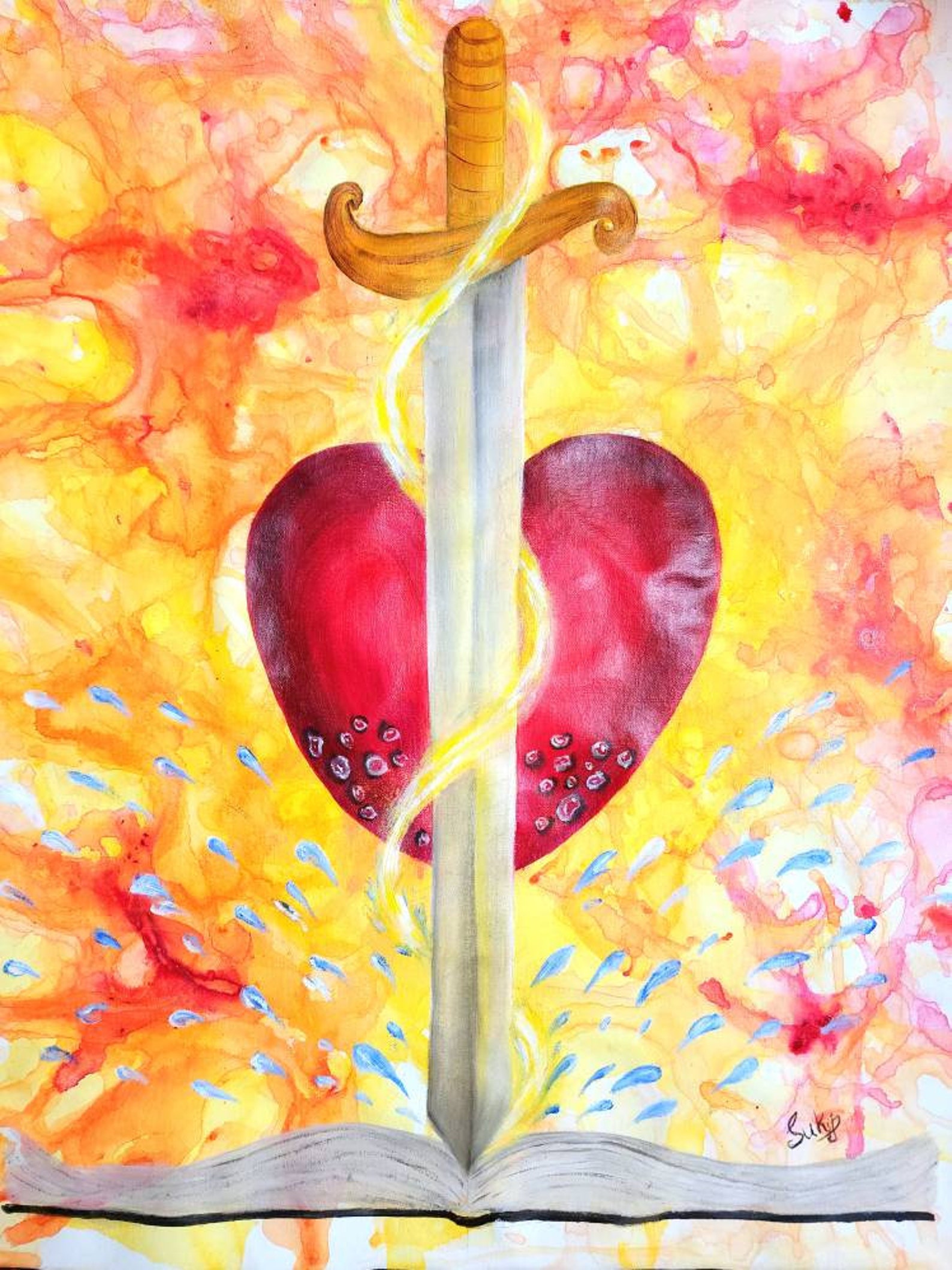 Sword of the Spirit - Original Oil Painting, Christian Painting -16x20 ...