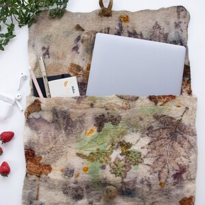 Laptop Case, Boho Laptop Bag, Plant Dyed Laptop Sleeve, Wool Felted ...
