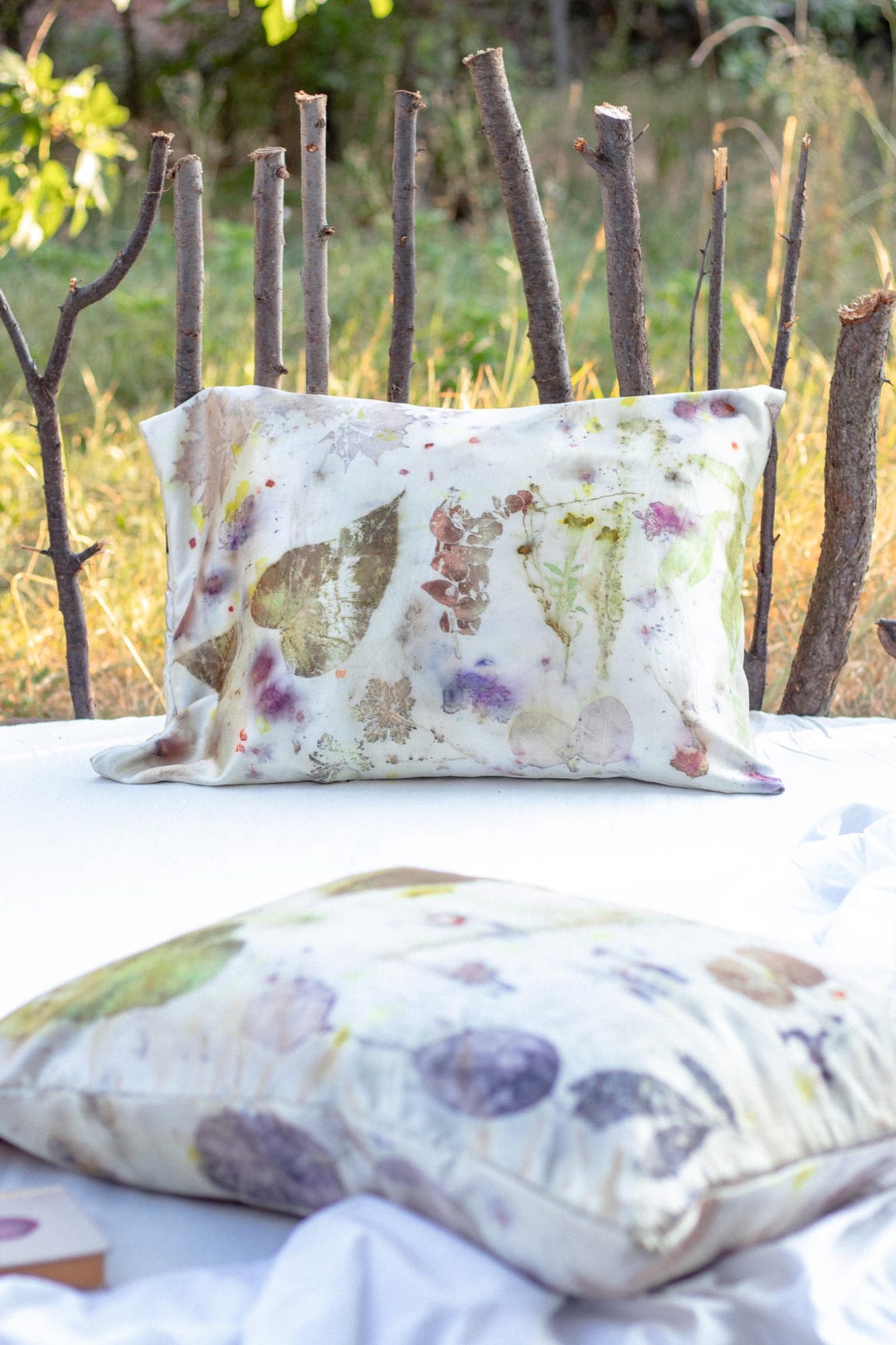 Silk Pillowcase, Plant Dyed Dyed Pillow Cover, Anti Wrinkle Satin ...