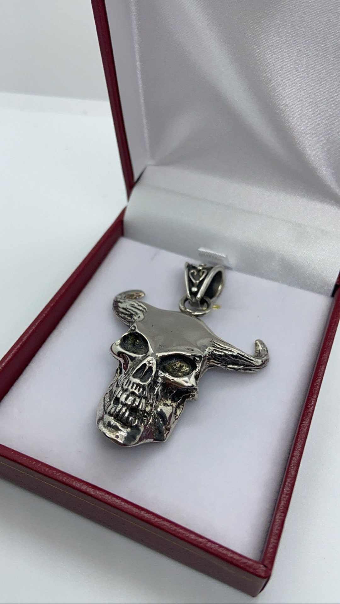 925S Silver Skull Demon Pendant, Skull Demon, Silver Demon - Etsy